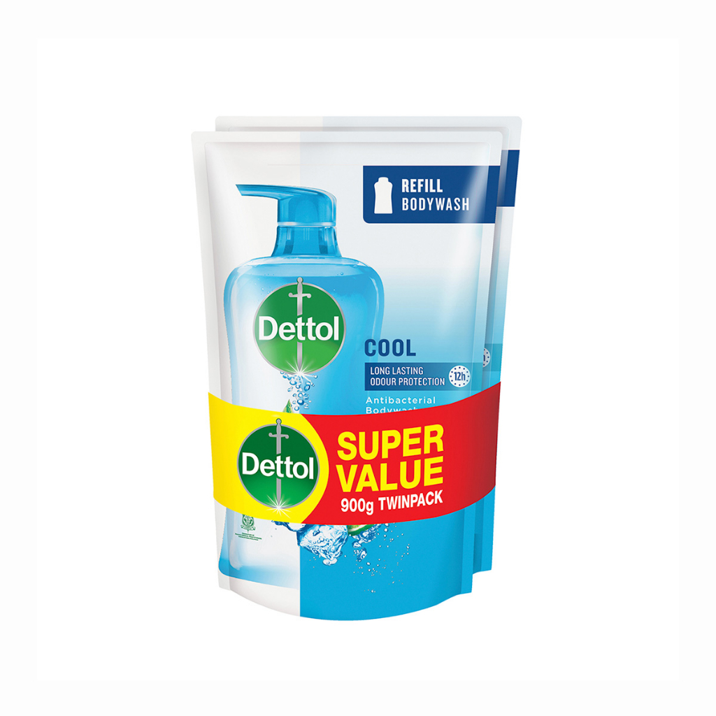 Dettol Anti-Bacterial Body Wash Twin Packs Refill Cool (850g) | Shopee ...