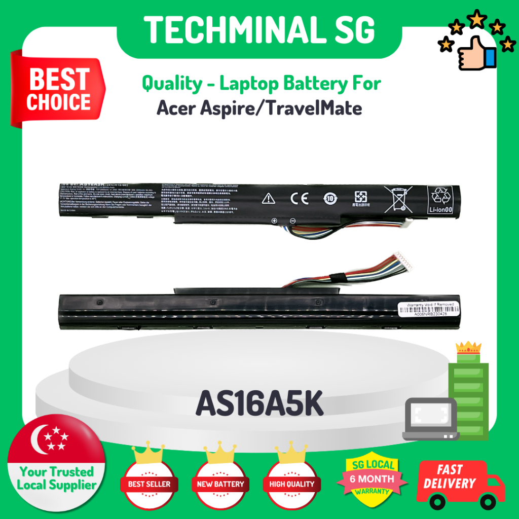 TECHMINAL - AS16A5K Battery Replacement for Acer Aspire E15 E5 AS16A7K ...