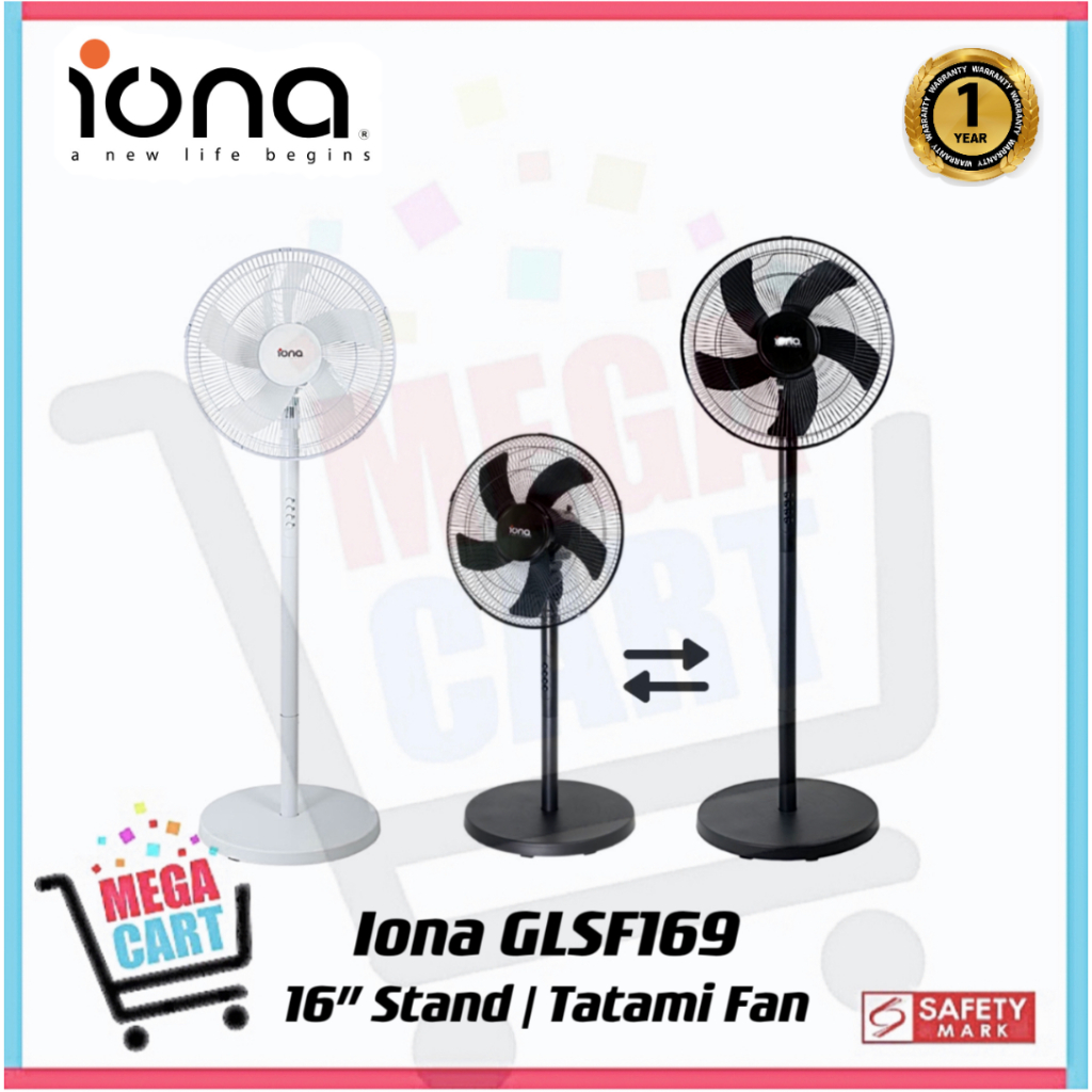 Iona 16” Stand Fan | Tatami Fan GLSF 169 | GLSF169 (1 Year Warranty ...