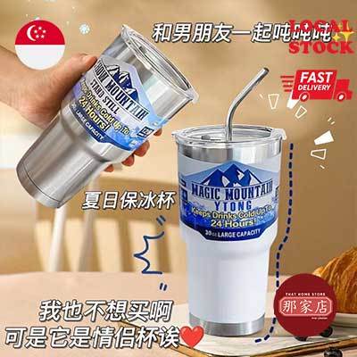 Tumbler 30oz 880ml MUG,CUP, 304 stainless steel double-layer Vacuum Insulation Camping ice ...