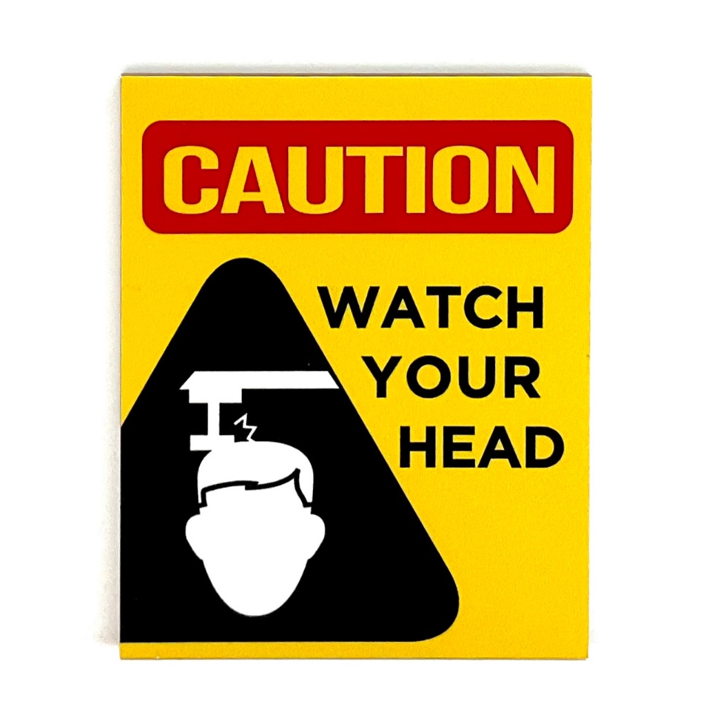 CAUTION WATCH YOUR HEAD SIGN/SIGNAGE | 80mm x 100mm | WARNING SIGN ...
