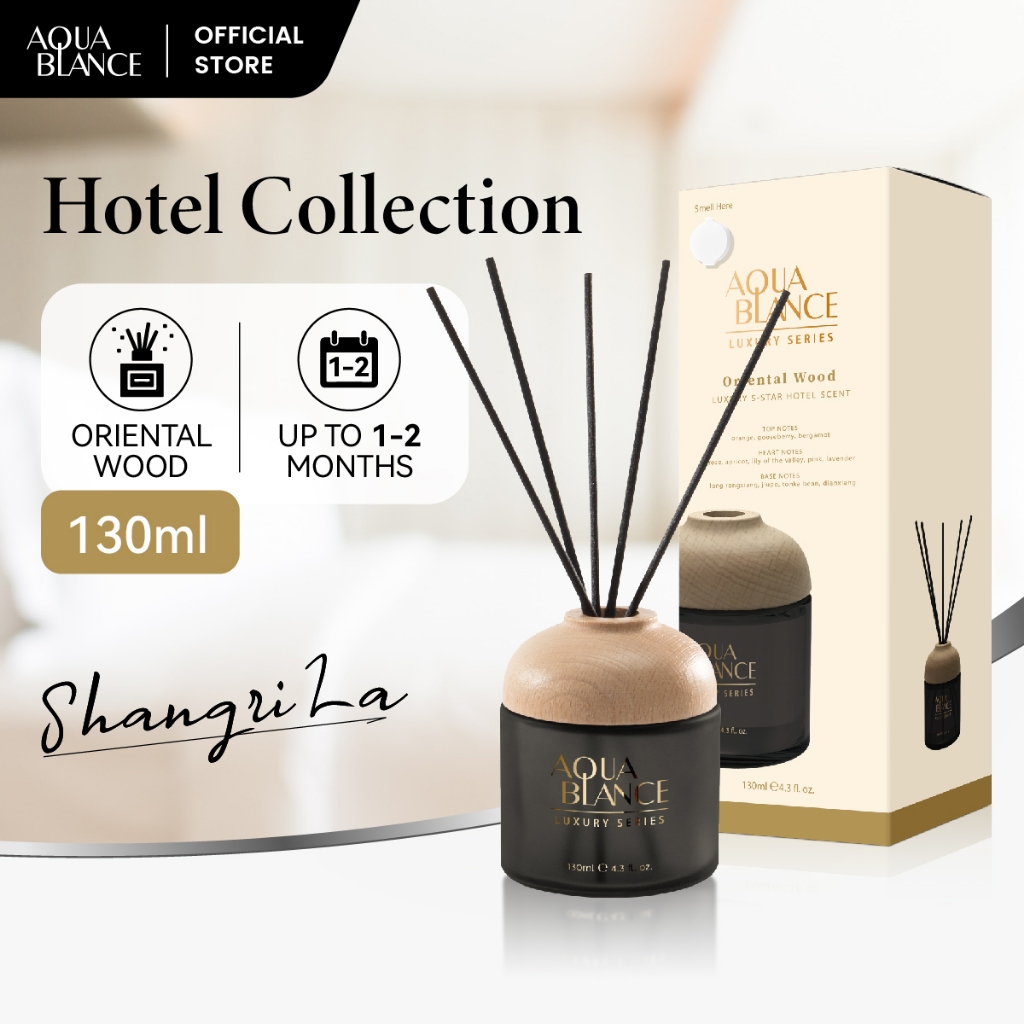 AQUABLANCE 130ml Hotel Scents Essential Reed Diffuser | Oriental Wood | Luxury Series | For ...