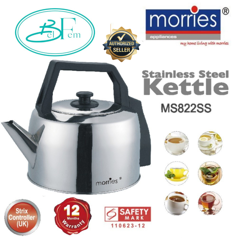 MORRIES 5L STAINLESS STEEL KETTLE MS 822SS | SS304 Stainless Steel | STRIX Controller | Boil-dry ...