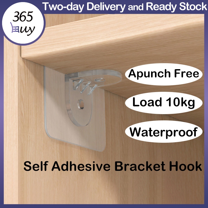 🔥🔥[SG Stock]Support Hooks Clapboard Sticky Hook Holder Punch-free ...