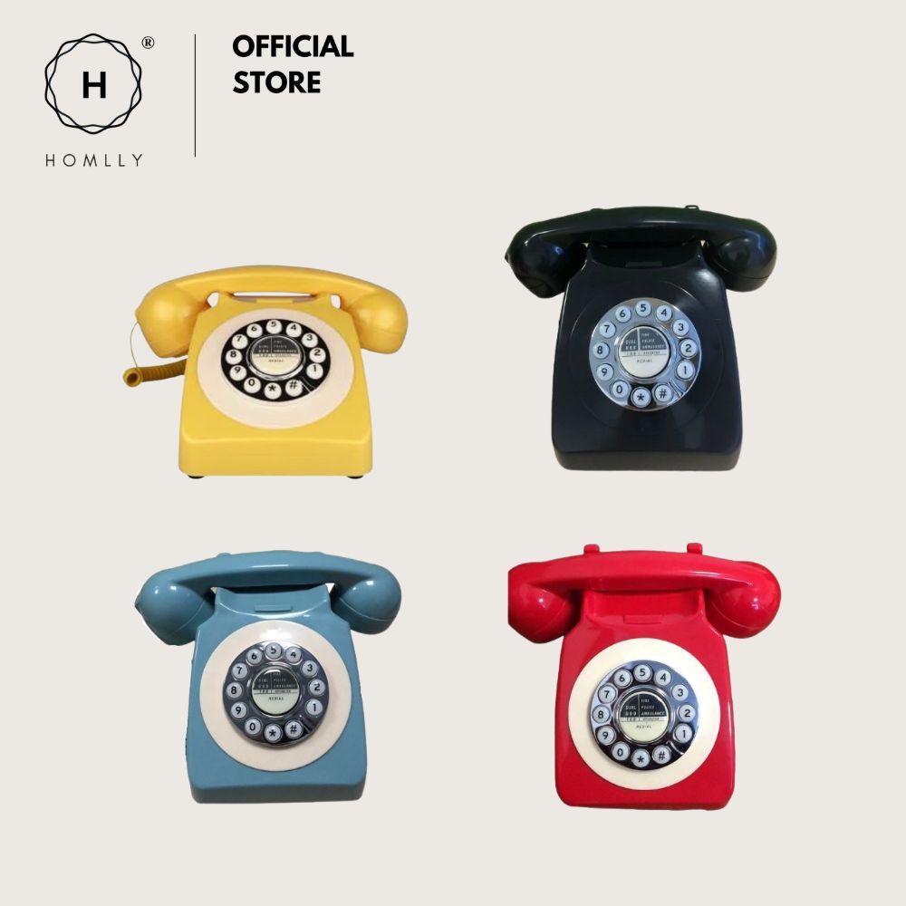 Homlly Retro Vintage Dial Phone | Shopee Singapore