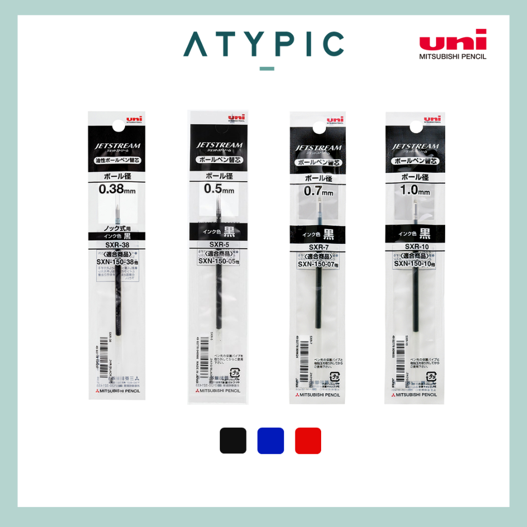 Uni Jetstream Ballpoint Pen [0.38mm/0.5mm/0.7mm/1.0mm] Ink Refill ...