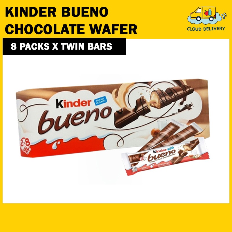 Kinder Bueno Chocolate Wafer 8 Packs Twin Bars | Shopee Singapore