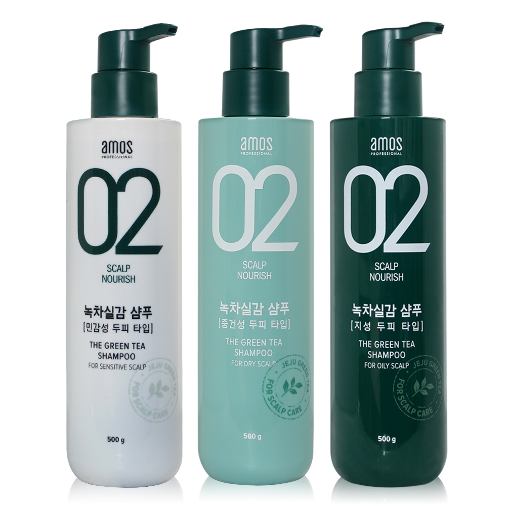 [AMORE PACIFIC] Amos Scalp 02 / Feel the GREEN TEA Shampoo 500ml ...