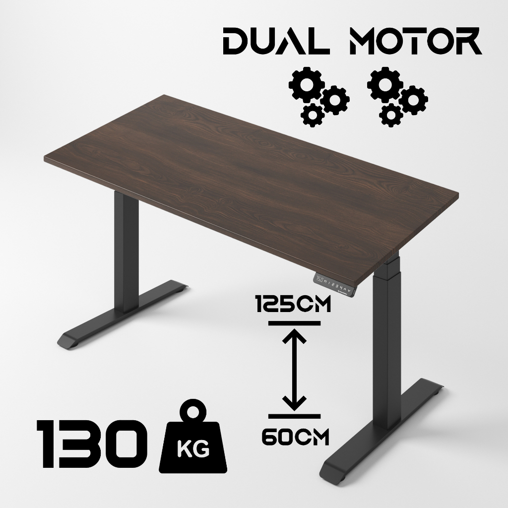 [DUAL MOTOR CLASSIC DESK + 60CM DEPTH DELUXE LAMINATES] AdapTABLE ...