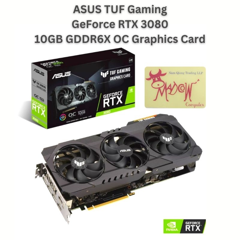 ASUS TUF Gaming GeForce RTX 3080 V2 OC edition 10GB GDDR6X Graphics ...