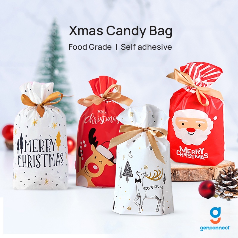 [BEST DEALS][10/20/50Pcs Sale]Christmas Drawstring Bag Candy Bag ...