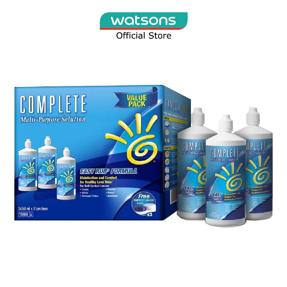 AMO Complete Easy Rub MultiPurpose Solution 3x360ml | Shopee Singapore