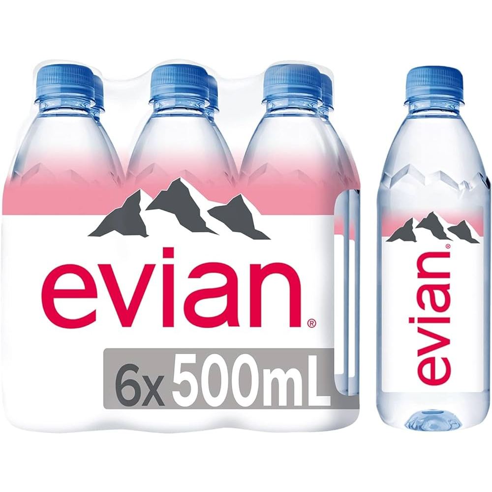 Evian Natural Mineral Water Pack of 6 (6 x 500ml) | Shopee Singapore