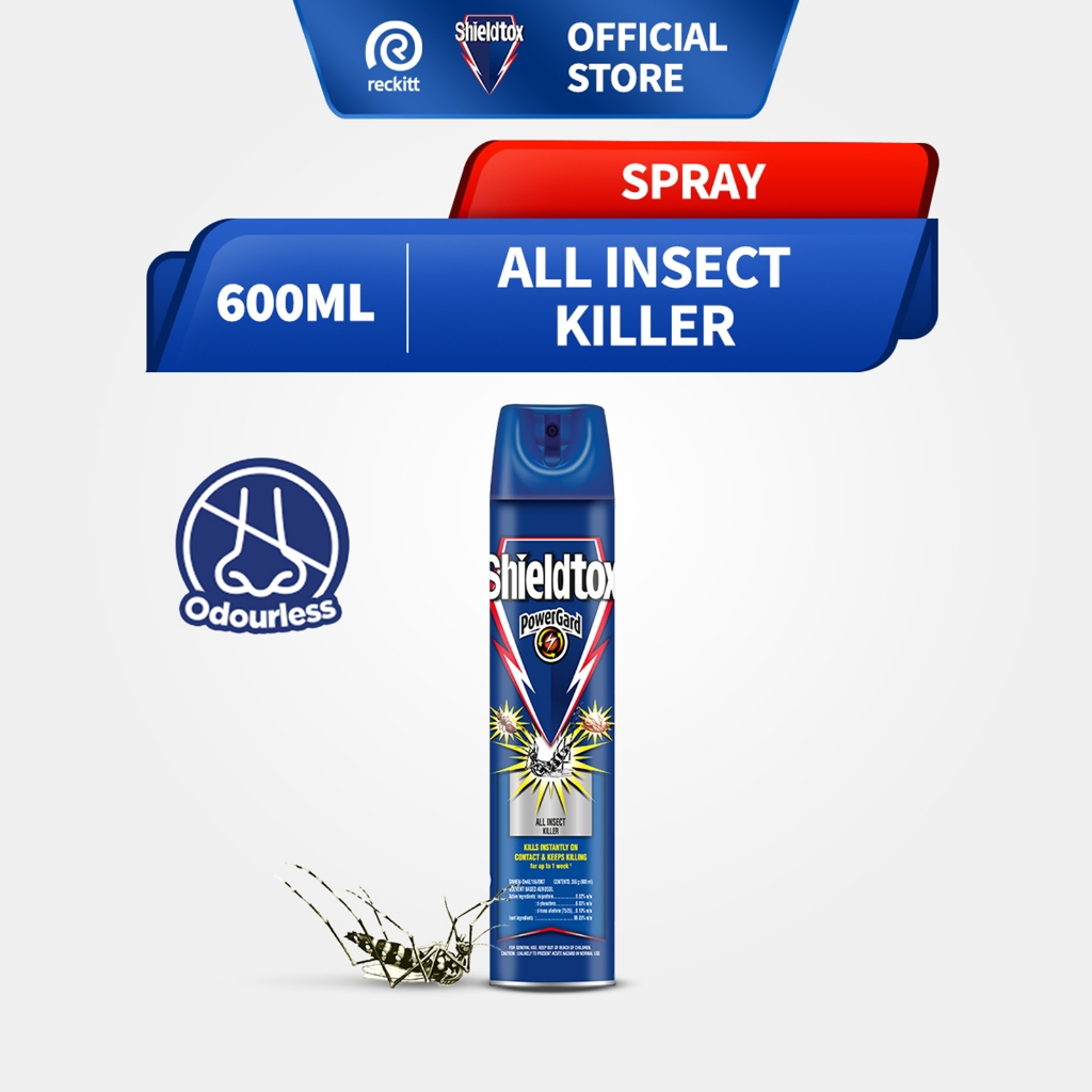 Shieldtox Odourless All Insect Killer PowerGard Spray 600ml | Shopee ...