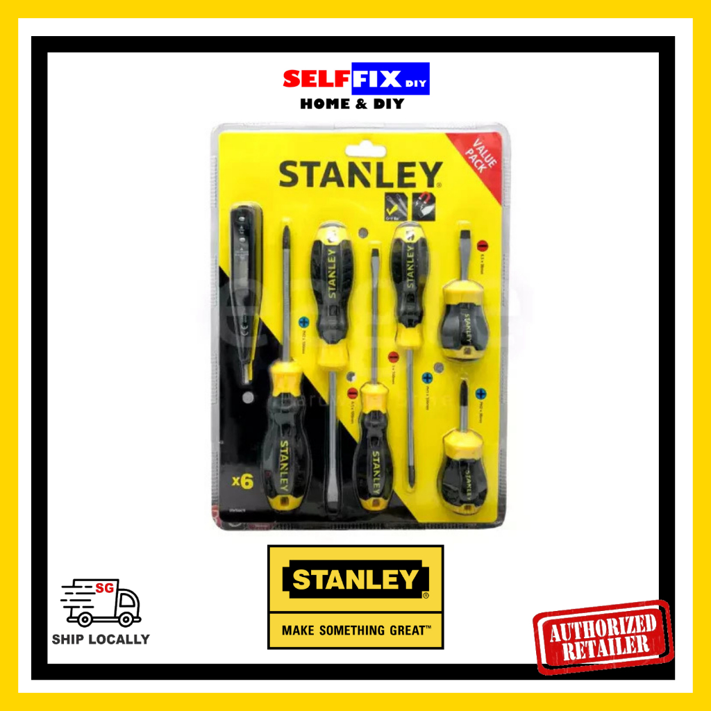 Stanley Cushion Grip Screwdriver Set 6 Pcs - STMT66679 | Shopee Singapore