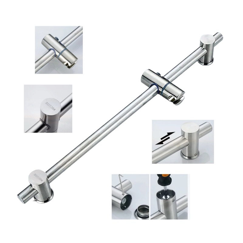 (FOREVER PREMIUM) 304 Stainless Steel Sliding Bar Shower head Holder ...