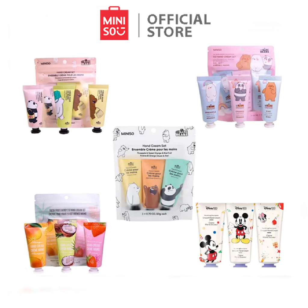 MINISO 3 in 1 Travelling Mini Hand Cream Pack (We Bare Bears ...