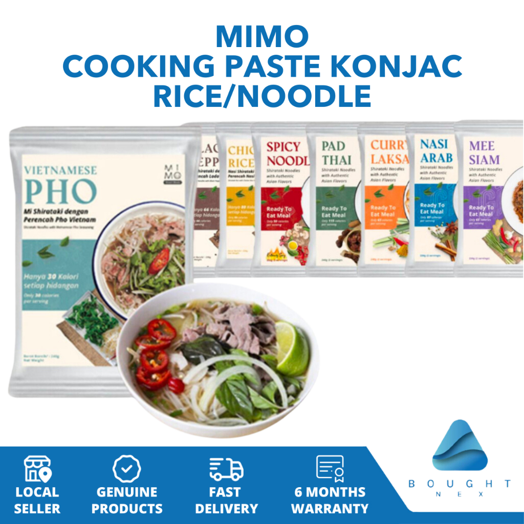 MIMO Cooking Paste - Konjac Rice & Noodle, Mee Siam, Curry Laksa ...