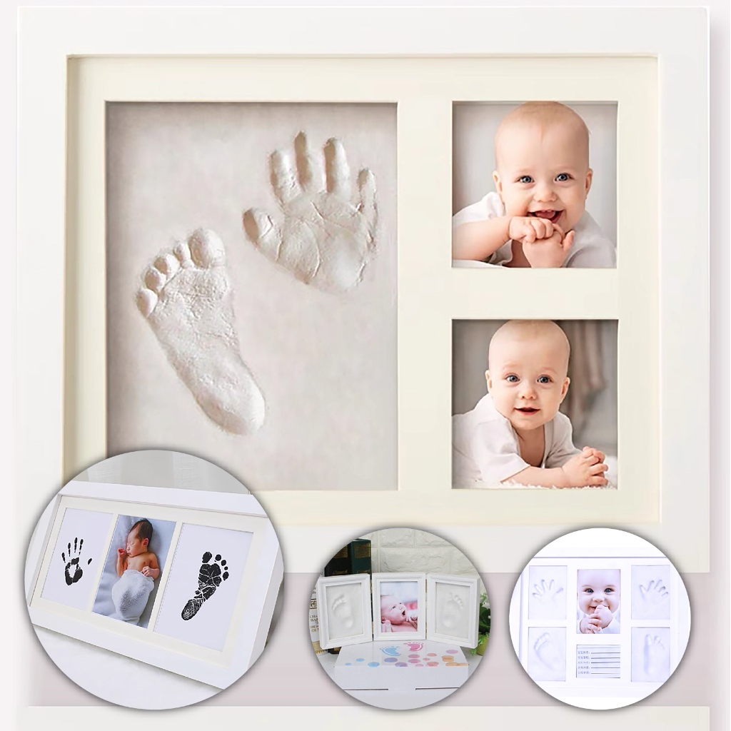 Newborn Baby & Pet Photo Frame With Clay Mould Hand/Footprint Kit (4 ...