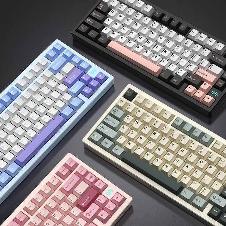 (SG) PMO WAVE75 ALUMINUM 75% MECHANICAL KEYBOARD RGB THREE - MODE ...