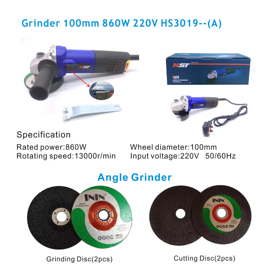 {SG In-Stock} 860W Super Angle Grinder ⌀100mm Non-slip Profession ...