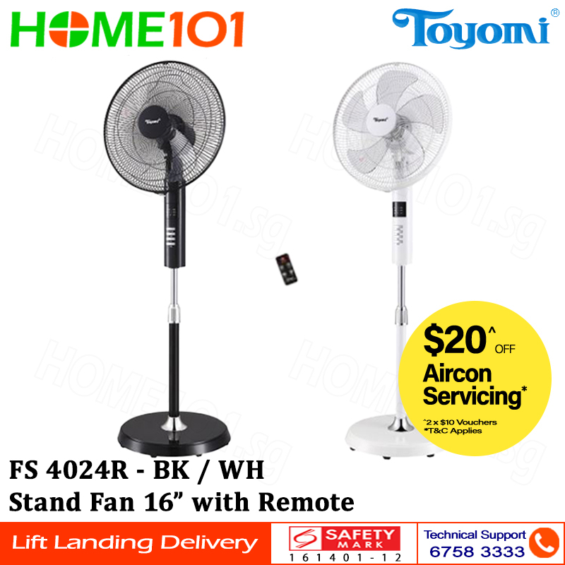 Toyomi Stand Fan with Remote Control 16" FS 4024R | Shopee Singapore