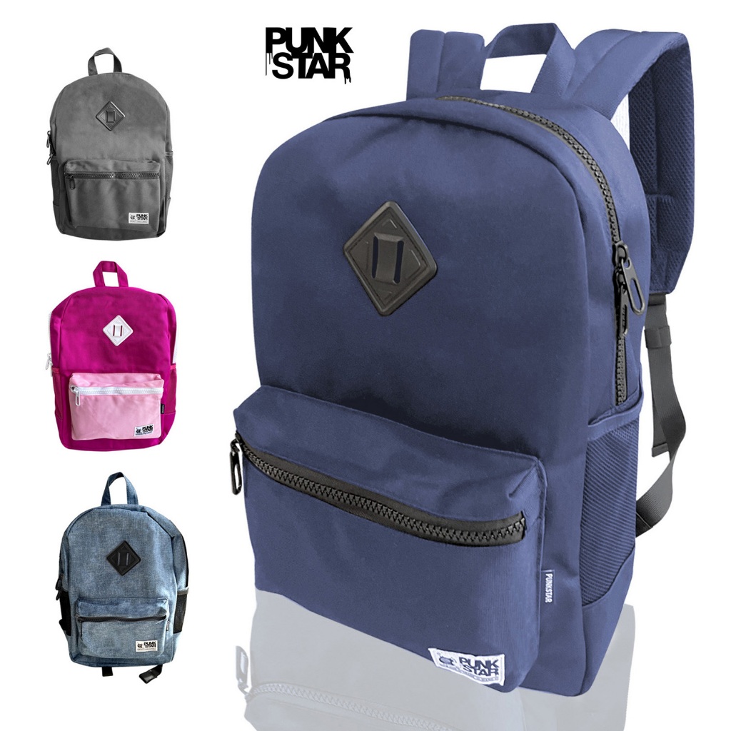 PUNKSTAR Casual Backpack College School Vintage Book bag Water ...