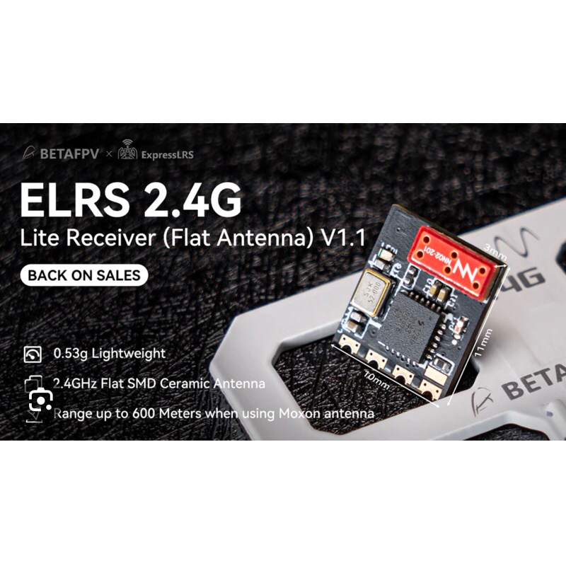 BetaFPV ELRS Lite Receiver ExpressLRS RX 2.4G Flat Antenna V1.1 ...