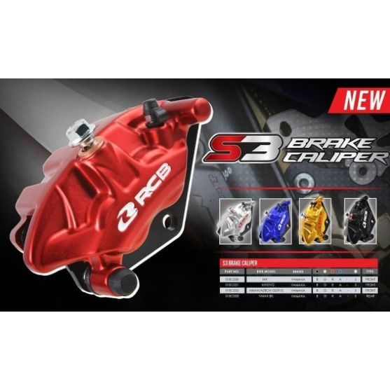 RCB Racing Boy S3 -SERIES Rear BRAKE CALIPER - 2 POT NMAX 155 V1 V2 ...