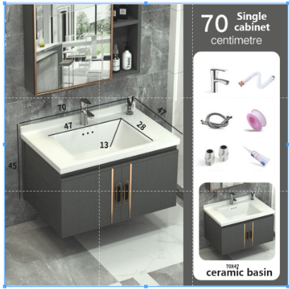 {SG stock} Black Bathroom cabinet with mirror vanity cabinet bathroom ...