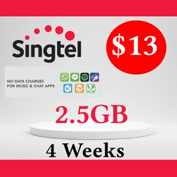 Singtel 2.5GB 4 Week Data $13 Top Up / Recharge | Shopee Singapore