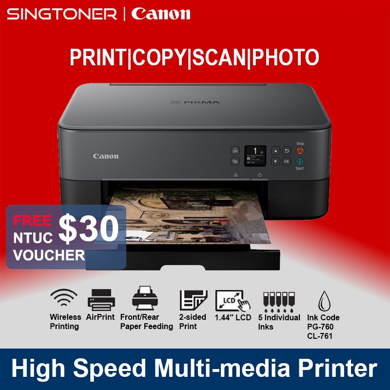 [Local Warranty] Canon PIXMA TS5370 TS5370A Wireless All-In-One Colour ...