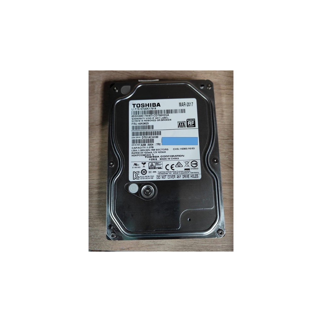 1TB Hard disk 3.5" Hard Drive Toshiba PC DVR HDD Refurbished / SG ...