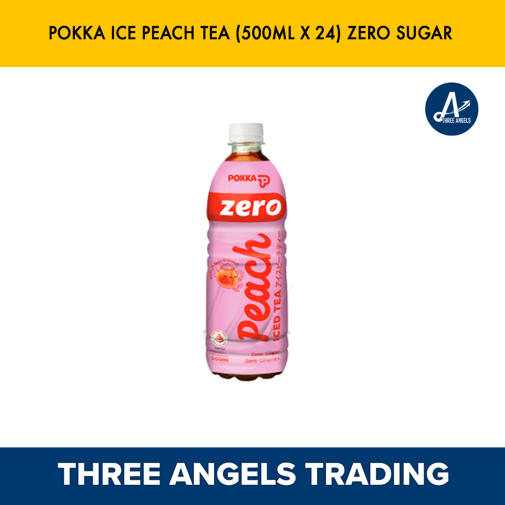 Pokka Ice Peach Tea (500ml x 24) Zero Sugar | Shopee Singapore