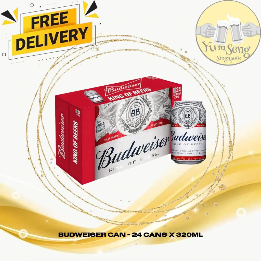 Budweiser Can - 24 cans x 330ml (BBD: 06/2026) | Shopee Singapore