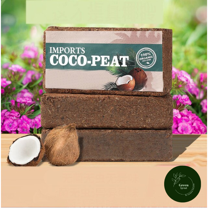 Cocopeat Expandable Block By Green Sprout (1kg is Approx. 17 litres ...