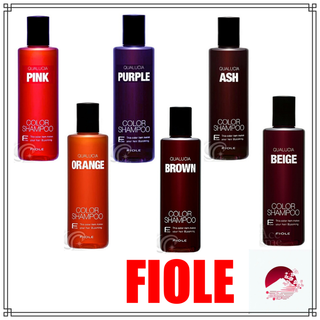 【Direct from Japan】FIOLE QUALUCIA Color Shampoo 250mL Pink / Purple /Ash / Orange / Brown ...