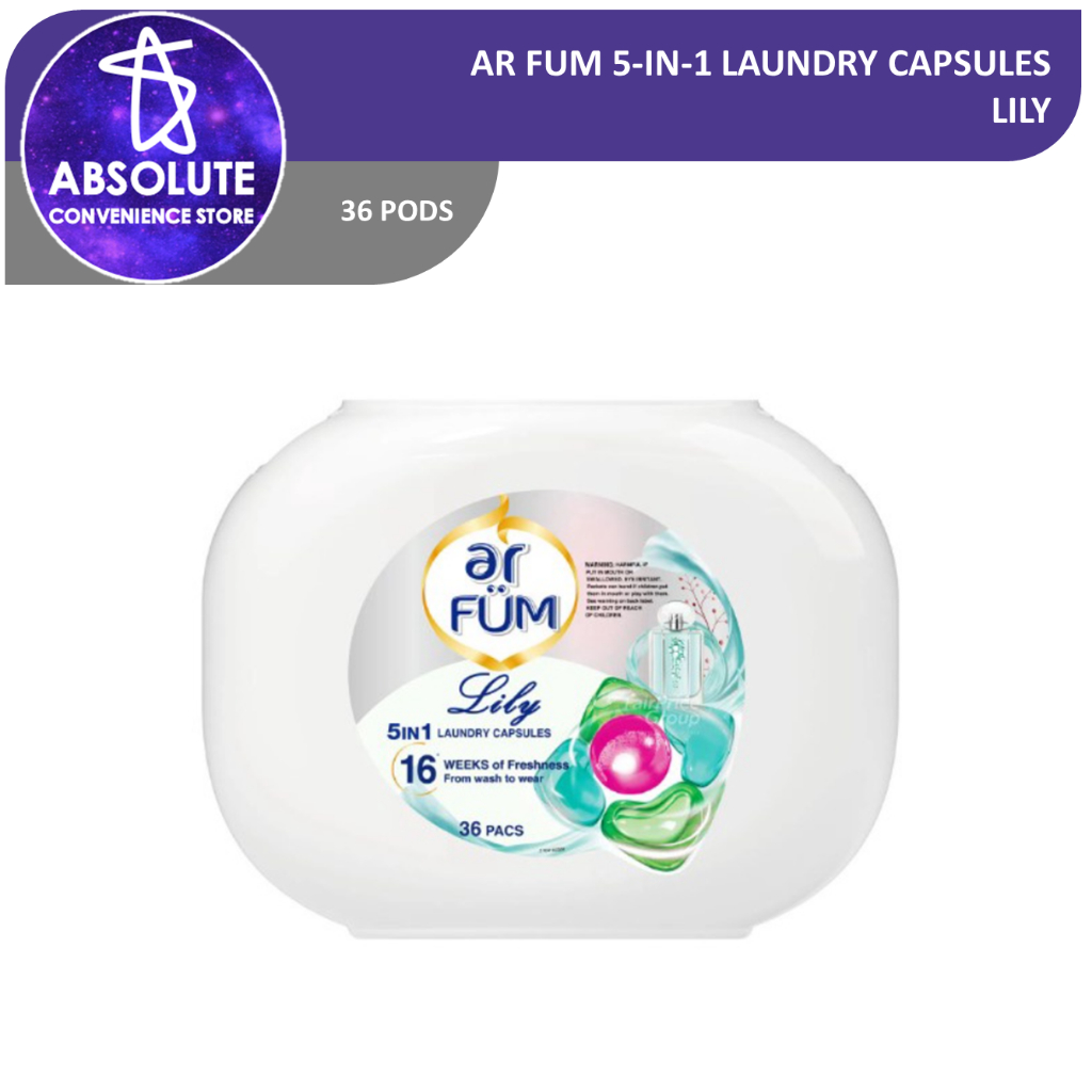 ar FUM 5in1 Laundry Capsules 36 Pods - Lily | Shopee Singapore