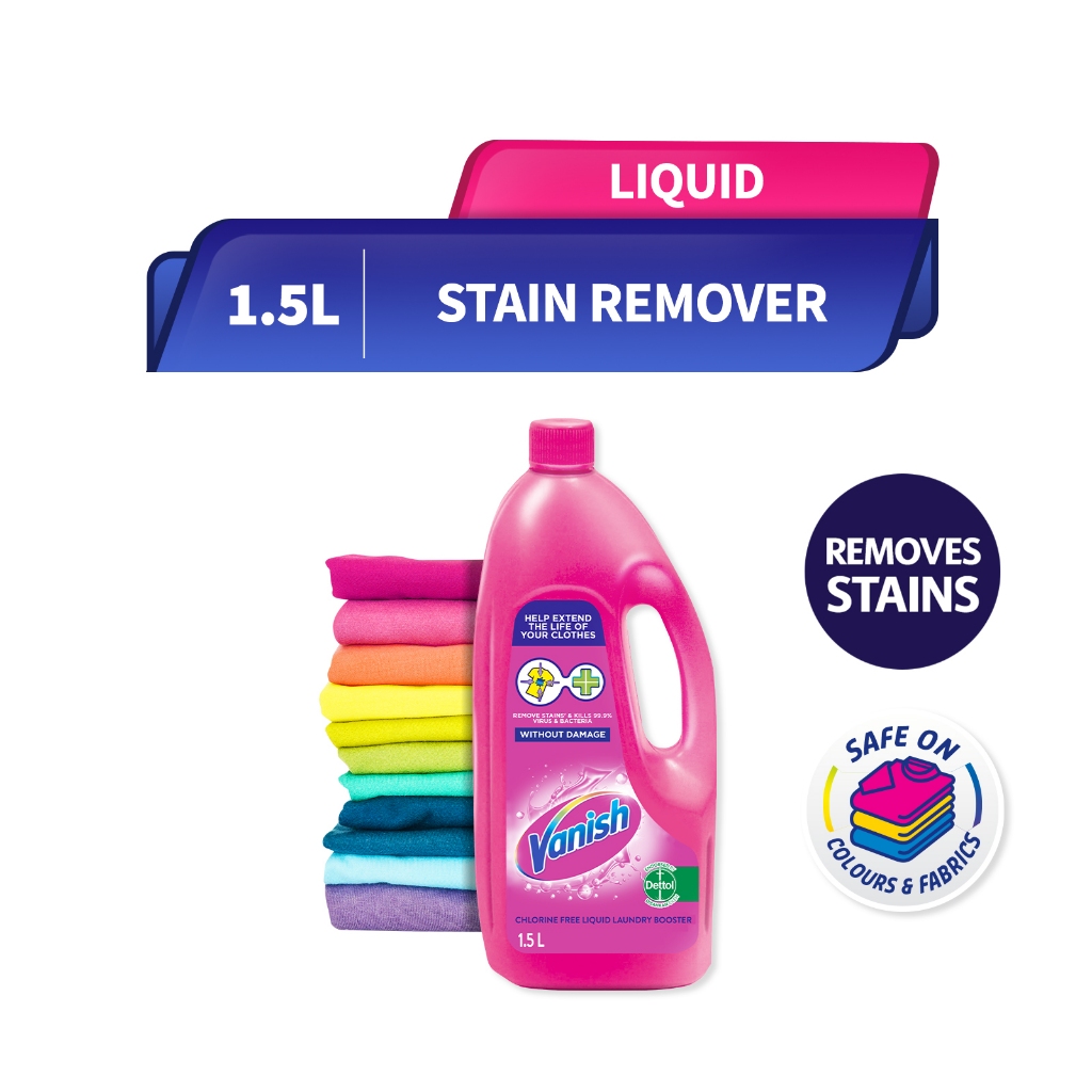 Vanish Liquid Laundry Fabric Stain Remover (1.5L) | Shopee Singapore