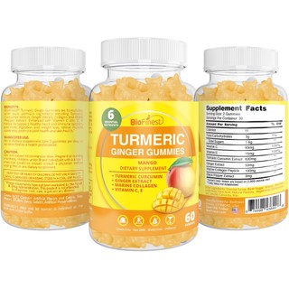 Biofinest Turmeric Ginger Gummy Supplement - Marine Collagen Vitamin C ...