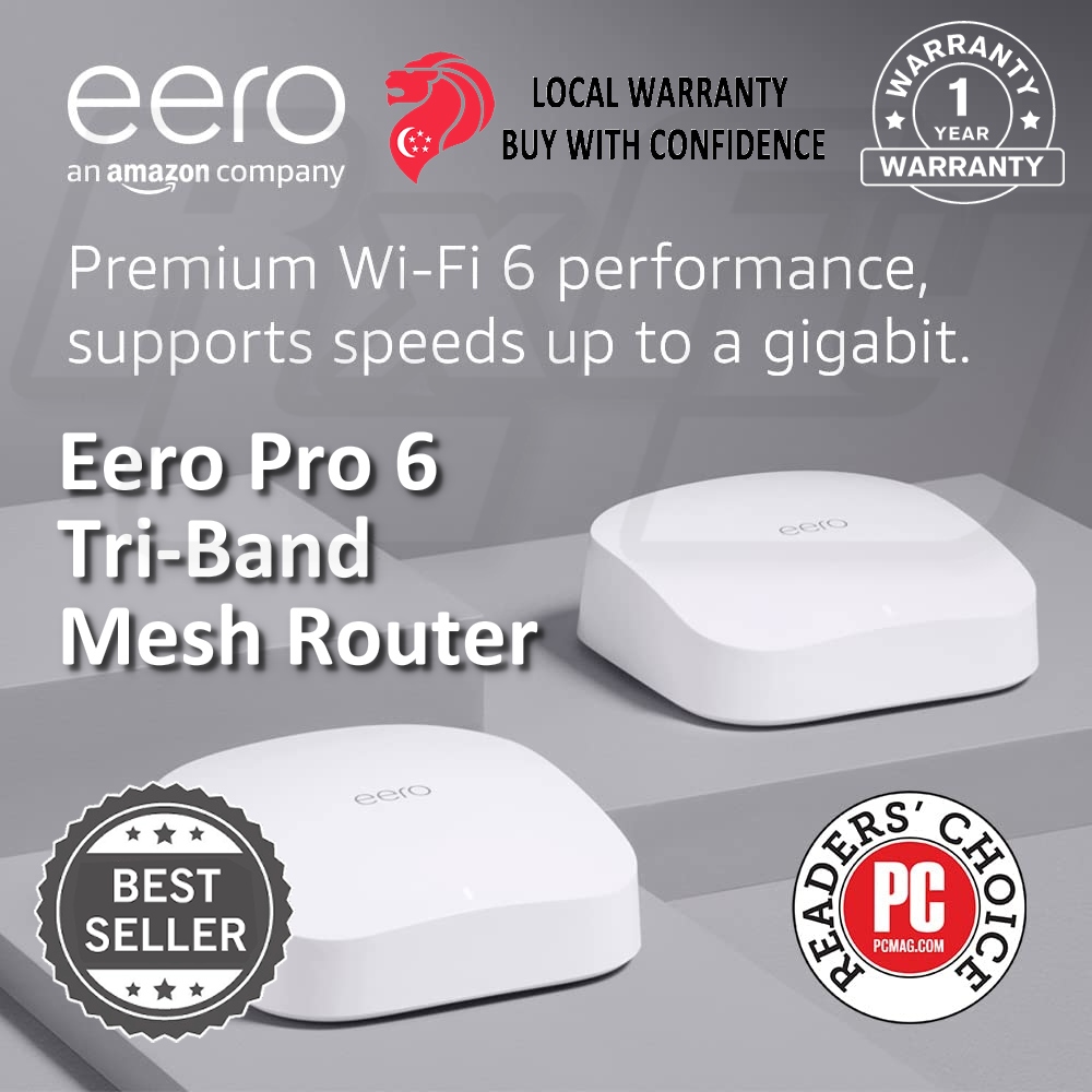 Amazon eero pro 6 Tri-band mesh Wi-Fi 6 router built-in Zigbee smart ...