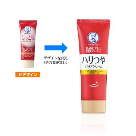 ROHTO Mentholatum Medicated Hand Veil, Moisturizing Smooth Cream (Tube ...