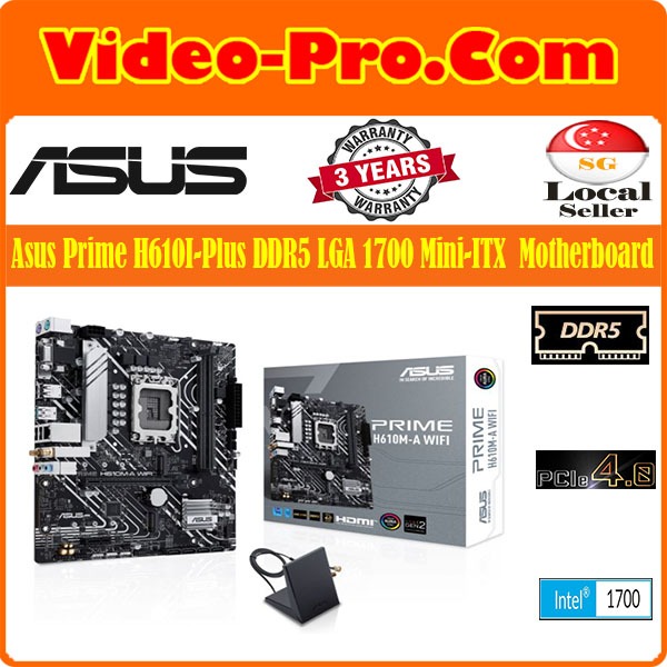 Asus Prime H610I-Plus DDR5 LGA 1700 Mini-ITX Motherboard | Shopee Singapore