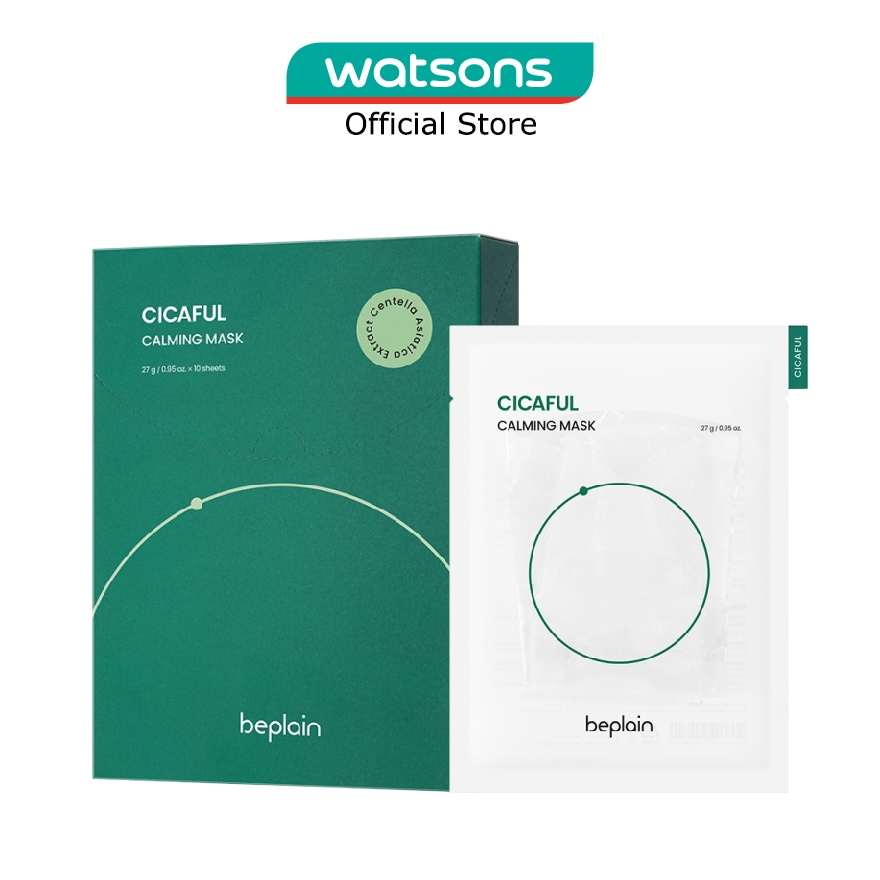 BEPLAIN Cicaful Calming Mask Sheet (For Relief + Repair) 27g x 10s ...