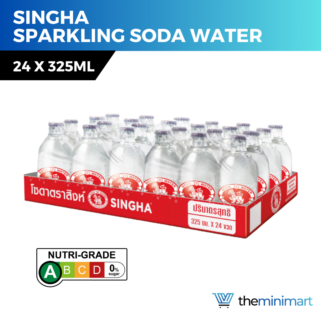 [Bundle of 24] Singha Sparkling Soda Water 325ml - Thirst Quenching ...