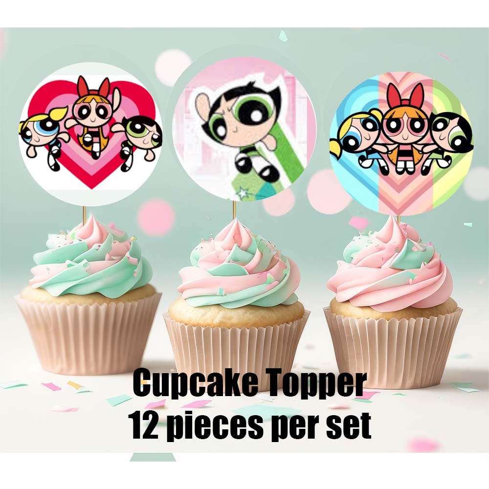 SG Seller Cupcake Topper Powerpuff Girls Toppers Birthday Cake Label ...