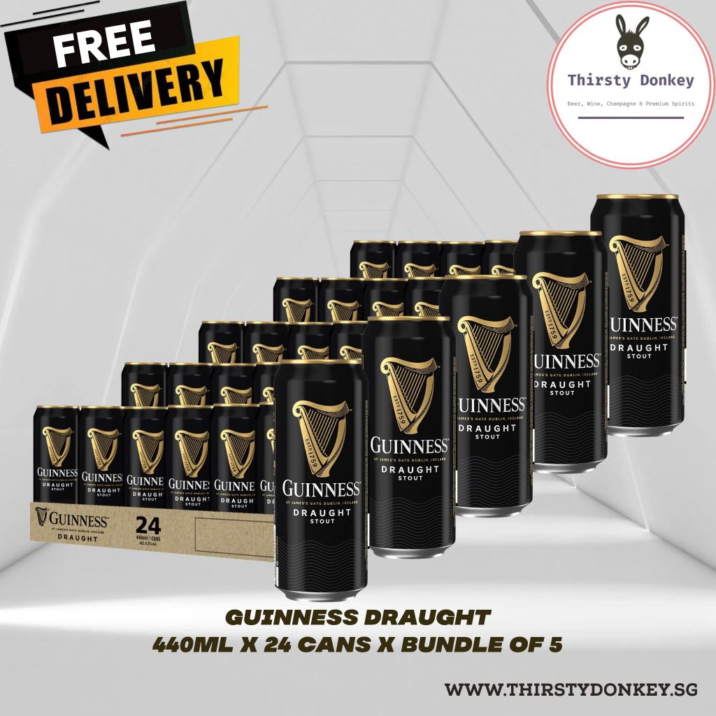 Guinness Draught - 440ml x 24 cans (Bundle of 5) (BBD: 11/2025 ...