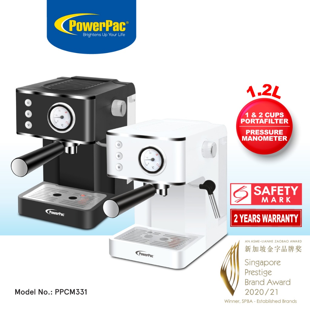PowerPac Coffee Maker High Pressure 1.2L Water Tank, Coffee Machine ...