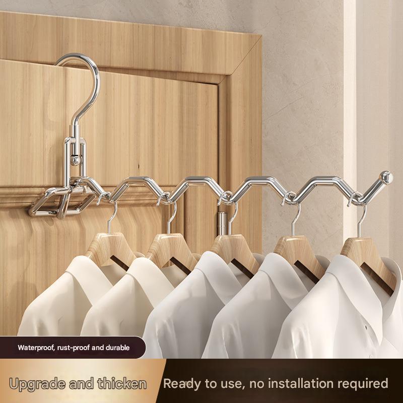 【SG Stock】Stainless Steel Fold Clothes Rack Simple Clothes Hanger U ...