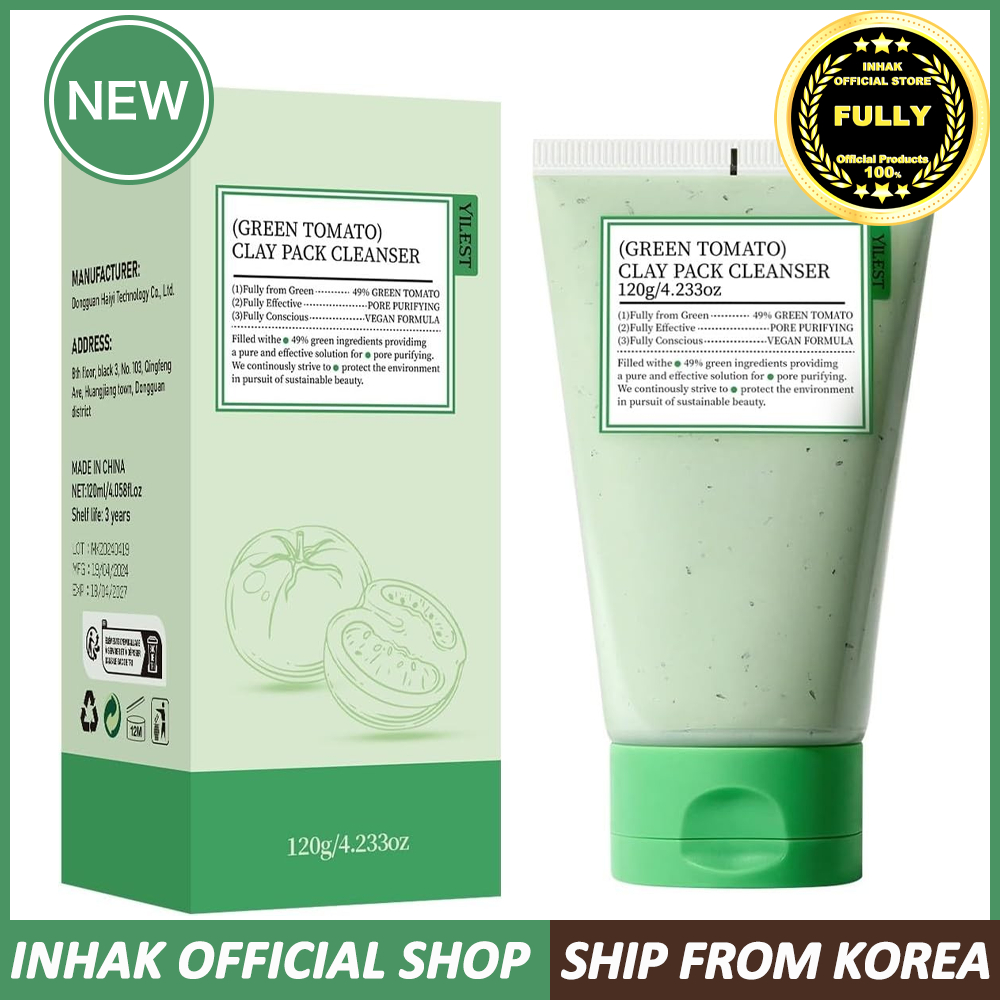 FULLY Green Tomato Clay Pack Cleanser 120ml-Purifying Facial Mask ...